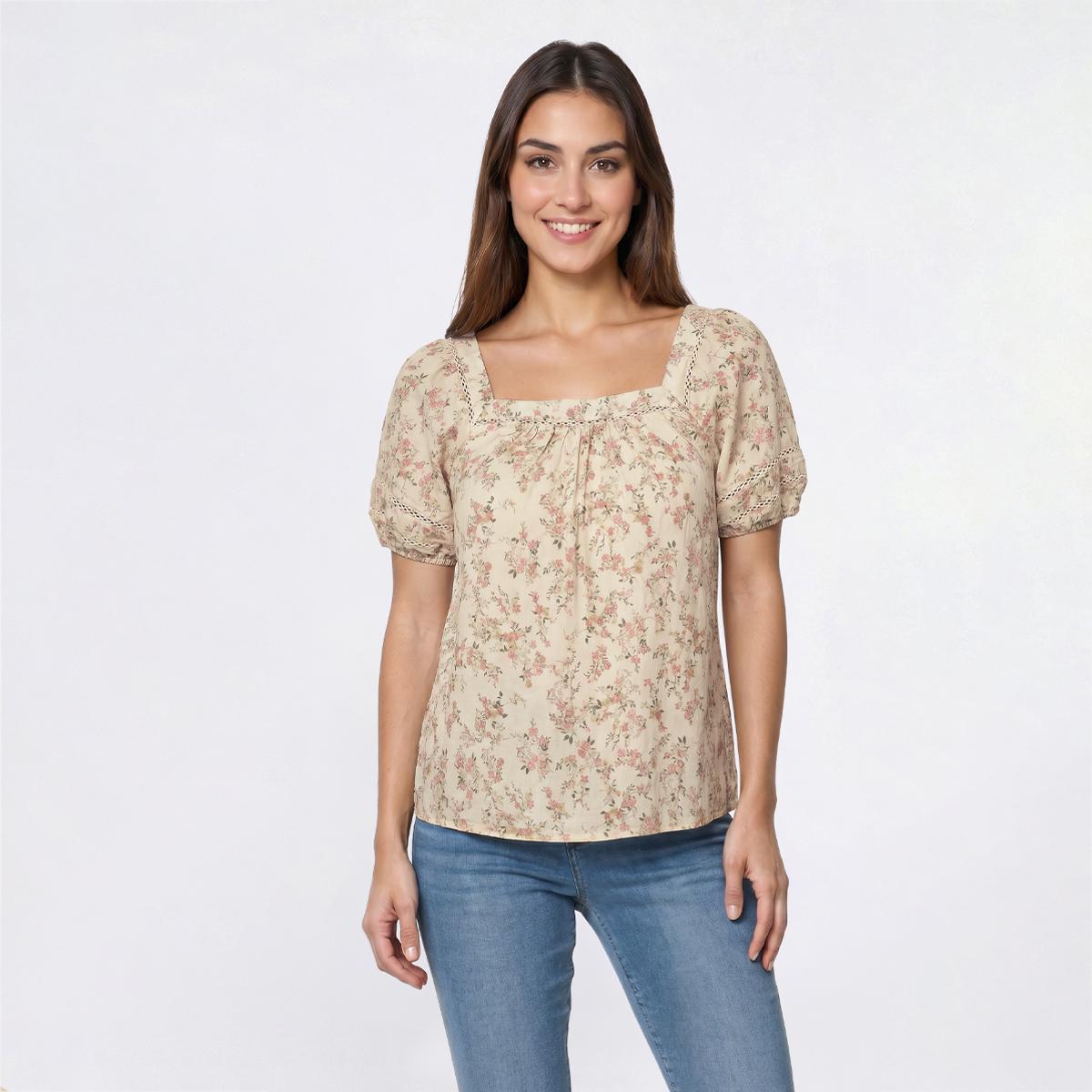 Click here for Womens Angels Forever Young Bruna Puff Sleeve Flor... prices